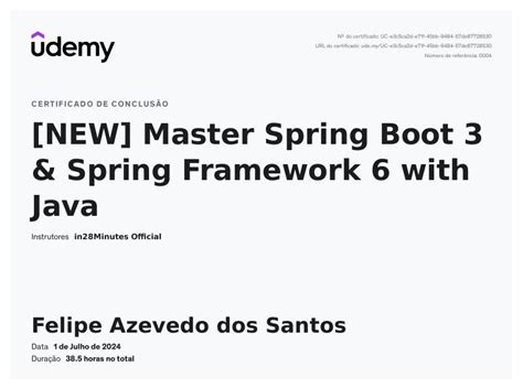 in this spring boot course i had the opportunity to learn various