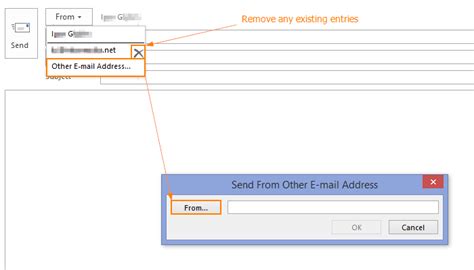 unable to send as another address