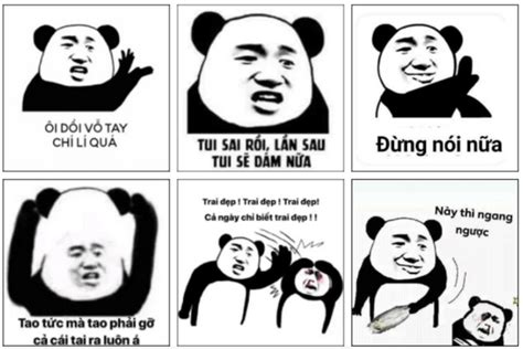 Hình Meme Gấu Trúc Cực Hài Hước Chờ Click