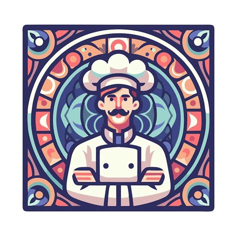 Premium Vector Male Cheff Flat Vector Design