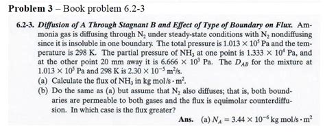 solved ammonia gas is diffusing through n 2 under