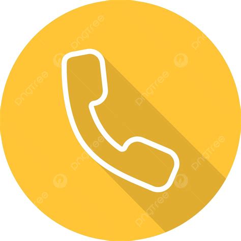 phone handset flat linear long shadow icon up object line vector up