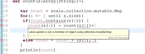 Scala On Eclipse Gives Errors On Map Operations Stack Overflow
