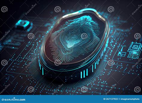 Futuristic Digital Processing Of Biometric Identification Fingerprint Scanner For Access