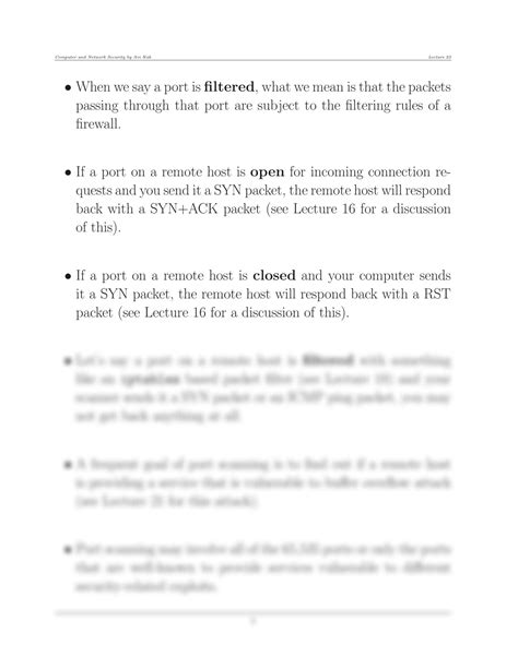 Solution 0729 Port And Vulnerability Scanning Packet Sniffing