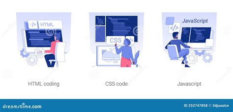 Front End Development Isolated Concept Vector Illustrations