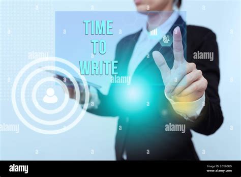 Conceptual Display Time To Write Word For To Record Something Or To Express An Idea In Paper Or