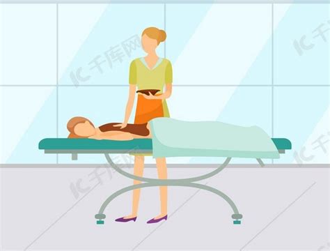 女人在 Spa 沙龙向量中给客户按摩。背景图片免费下载海报banner高清大图千库网图片编号6247536