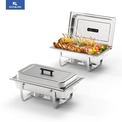 Roomark 2 Pack 8qt Chafing Dish Buffet Set Stainless Steel Chafer