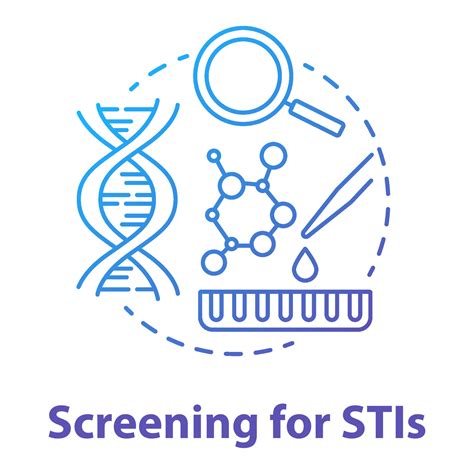 Screening For Stis Blue Concept Icon Sexually Transmitted Infections
