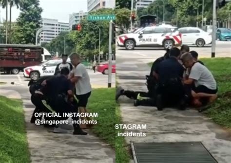 Police Seen Pinning Down Man In Yishun Heres What Happened