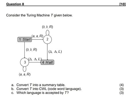solved consider the turing machine t given below a convert