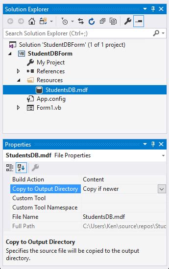writing the code to update the database