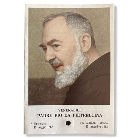 Padre Pio Holy Card St Pio Vintage Prayer Card Catholically