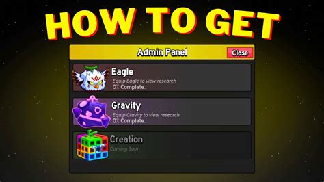 How To Get Admin Panel For Gravity Eagle And Creation Fruit In Blox