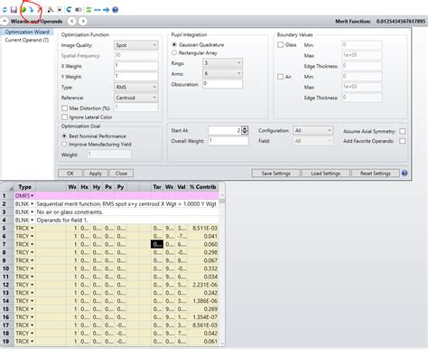 Optimization Parameters With Constraint Zemax Community