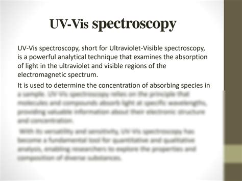 Solution Uv Vis Spectroscopy Studypool