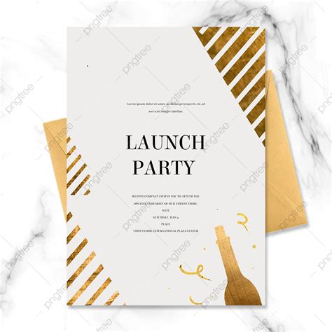 Golden Line Luxury Conference Business Invitation Template Download On