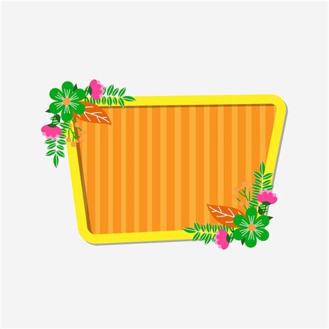 Premium Vector Abstract Floral Frame Vintage Shapes Flat Design