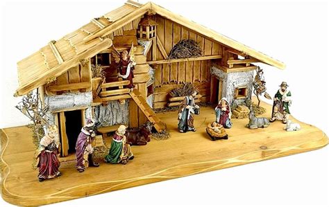 Foto Betlém Amadea Dřevěný betlém bez figurek 80 cm - Zbozi.cz
