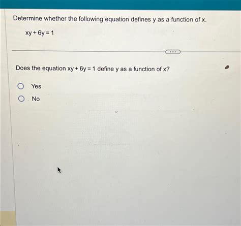 Solved Determine Whether The Following Equation Defines Y