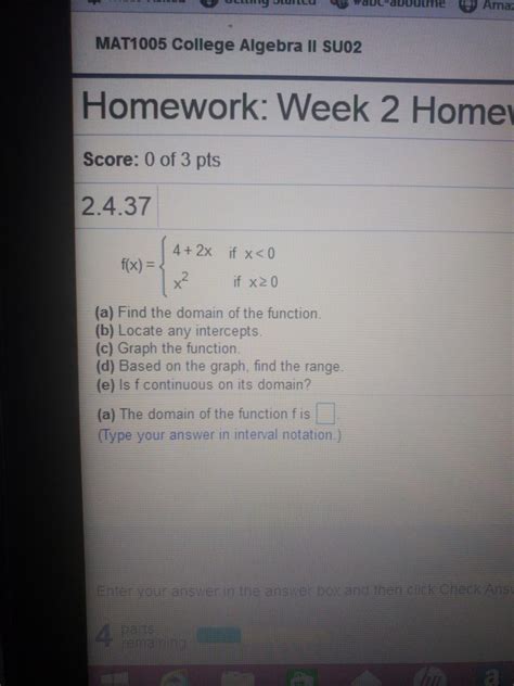Solved Mat1005 College Algebra Ii Su02 Homework Week 2 Home