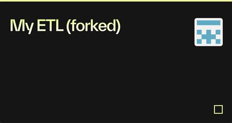 My Etl Forked Codesandbox