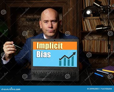 Implicit Bias Symbol Concept Words Implicit Bias On Wooden Block