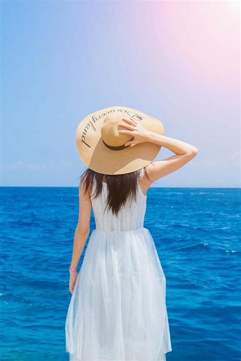 海边 美女 度假