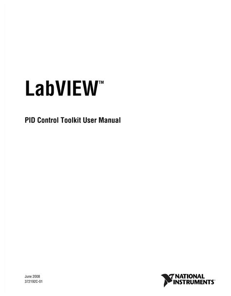 Labview Pid Control Toolkit User Manual