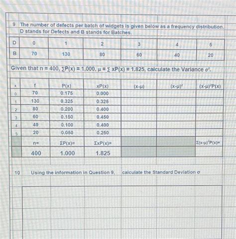 solved 9 the number of defects per batch of widgets is given
