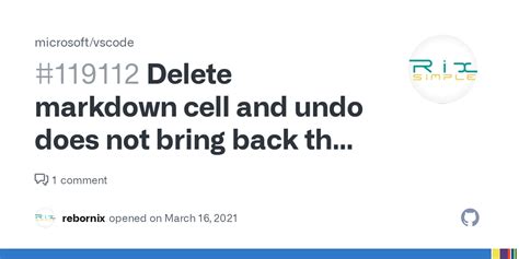 Delete Markdown Cell And Undo Does Not Bring Back The Cell · Issue