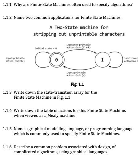 Solved Why Are Finite State Machines Often Used To Chegg