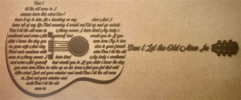 Toby Keith Don T Let The Old Man In Guitar Frame With Lyrics Svg Png And Pdf Ready To