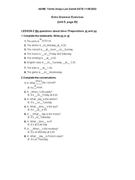 unit 05 extra grammar exercises pdf