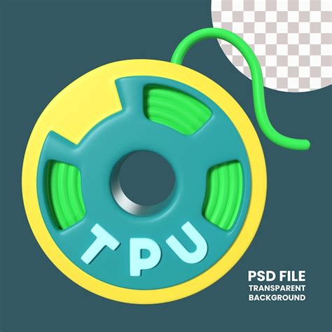 Premium Psd Tpu Filament Spool 3d Illustration Icon