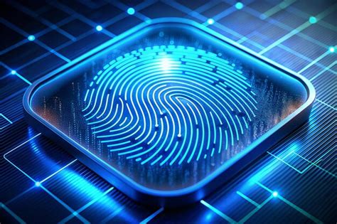 3d Fingerprint Cyber Secure Icon Digital Security Authentication
