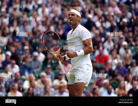 Rafael Nadal After Holding Serve During His Match Against Francisco