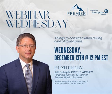 Aj Jugan Cfp® On Linkedin Join Us For Webinar Wednesday December