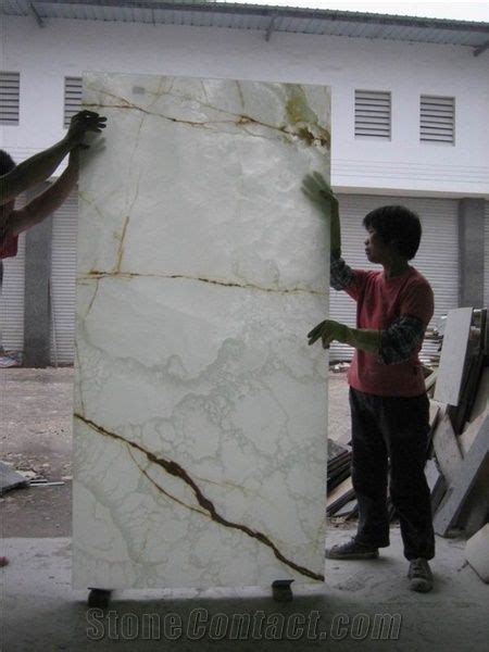 Translucent Snow White Onyx Glass Panel From China