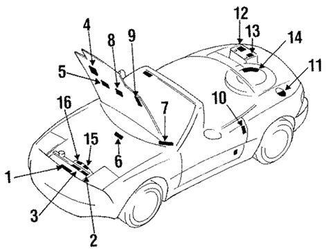 1995 1996 Mazda Miata Vacuum Diagram NA7569044 TascaParts