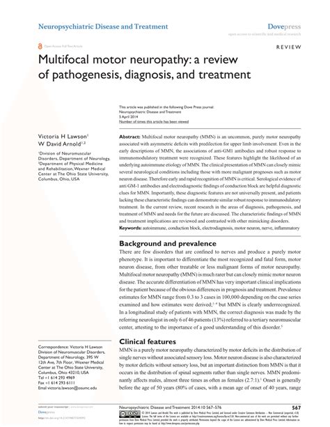 Pdf Multifocal Motor Neuropathy A Review Of Pathogenesis Diagnosis