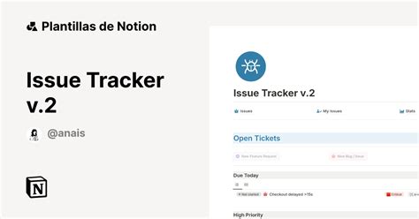 Plantilla Issue Tracker V2 Notion Marketplace