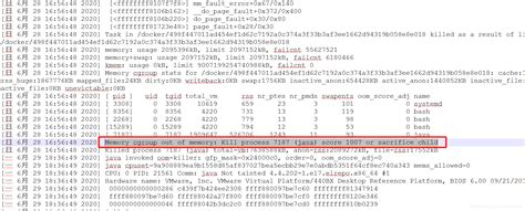 线上故障分析： memory cgroup out of memory kill process （结合dmesg 、jstack命令