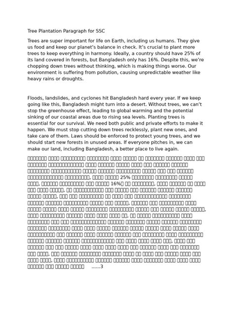Tree Plantation Paragraph Pdf