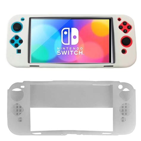 Tikawi Coque Nintendo Switch Oled 7 Silicone Blanc Coque [anti