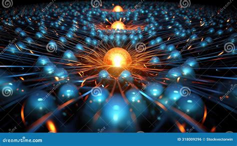 Surface Atom Movement Stock Illustration Illustration Of Physics