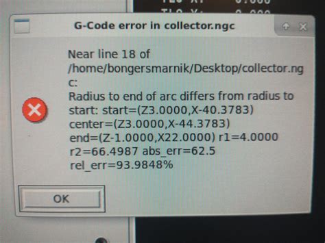 i get this error in linuxcnc the gcode is generated using fusion 360