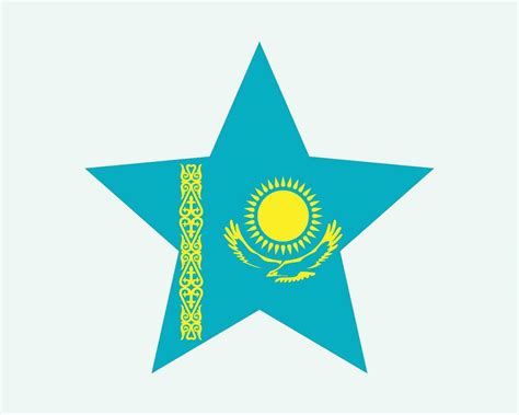 Kazakhstan Star Flag 26423203 Vector Art at Vecteezy