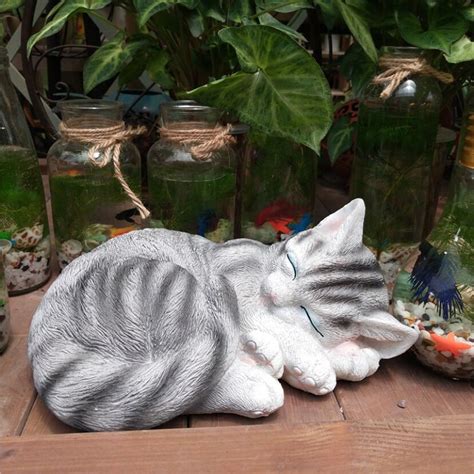 Sleeping Cat Statue